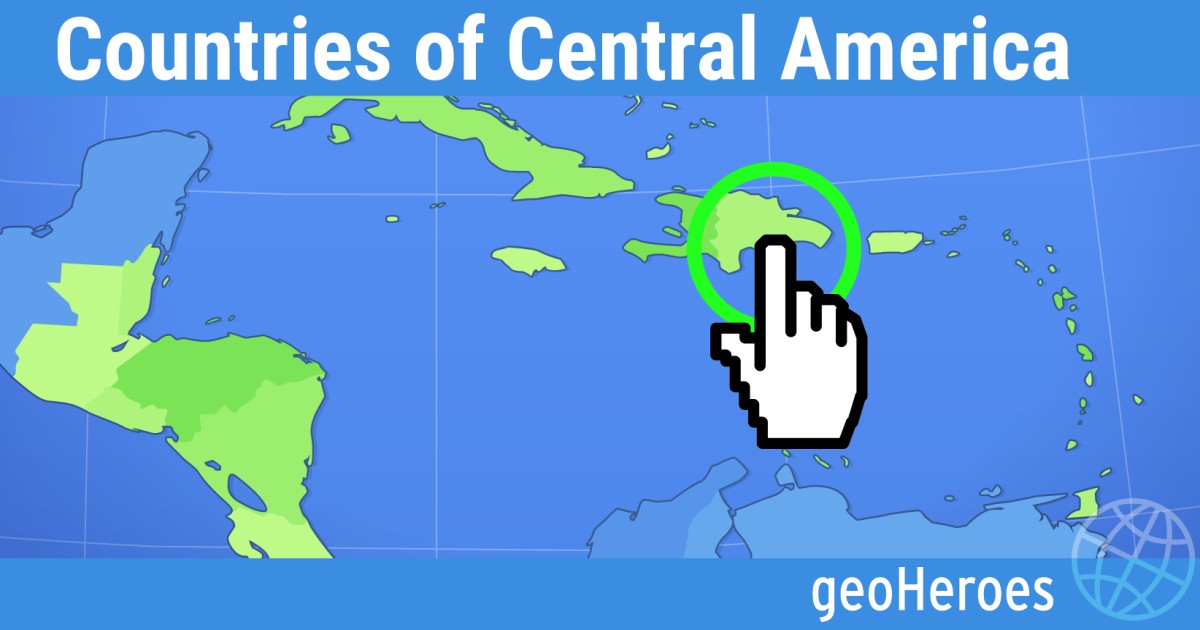 Countries of Central America. Online free geography games