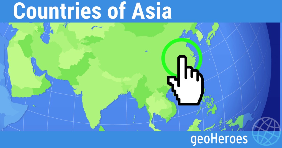 Countries of Asia. Online free geography games