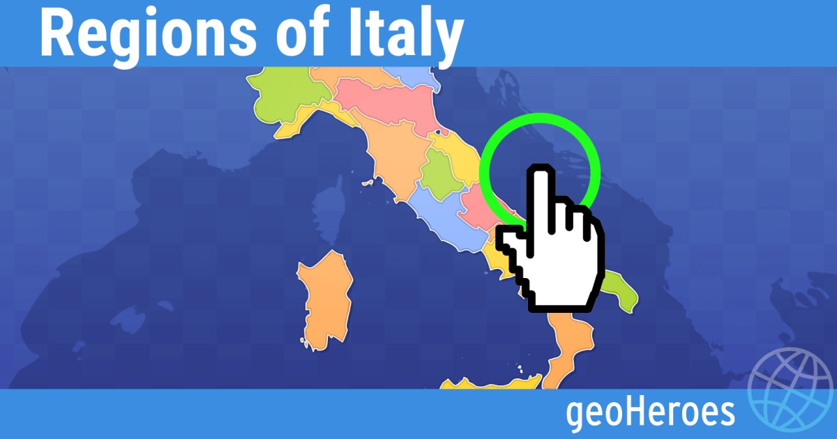 Regions of Italy. Online free geography games