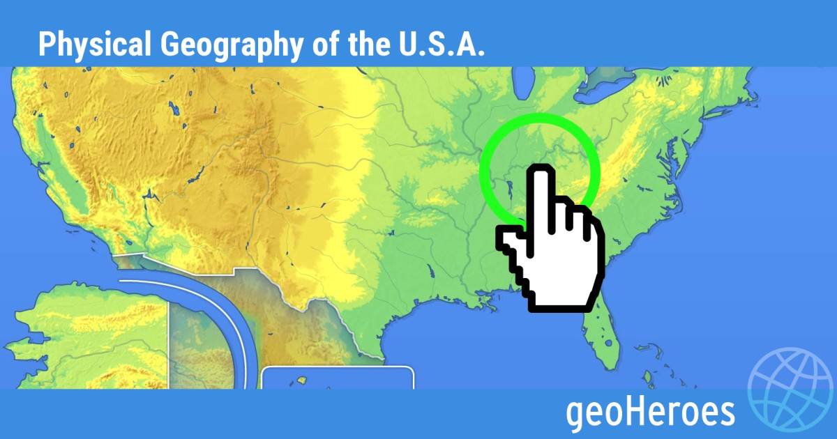 Physical Geography of the U.S.A.. Online free geography games