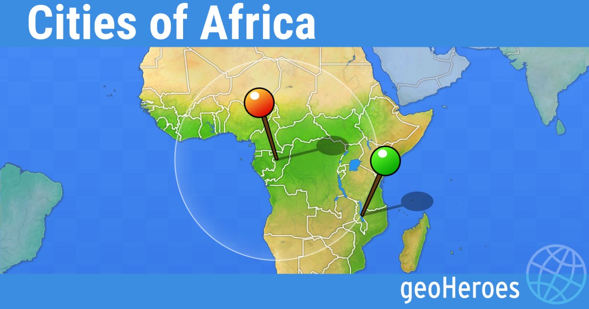 Cities of Africa. Online free geography games
