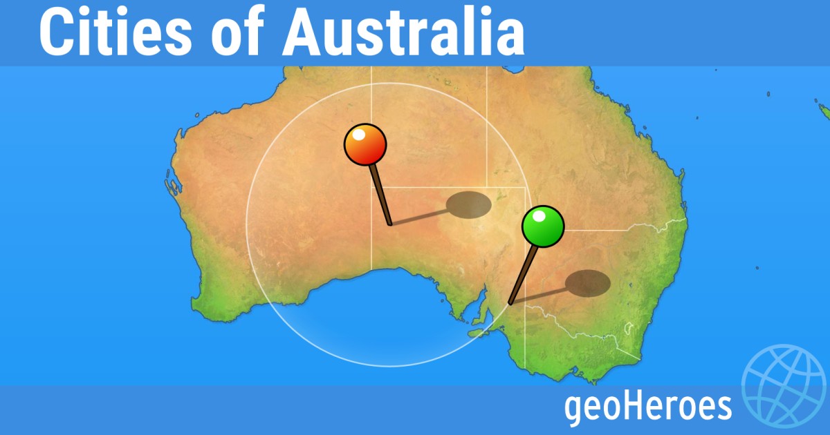 Cities of Australia. Online free geography games
