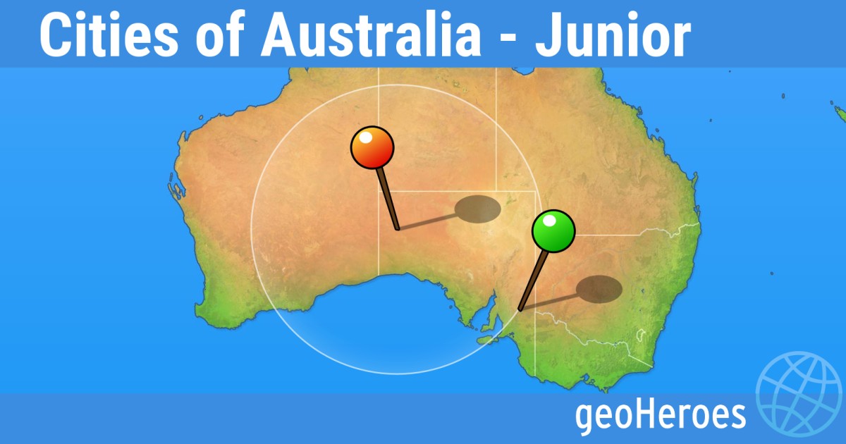 Cities of Australia - Junior. Online free geography games