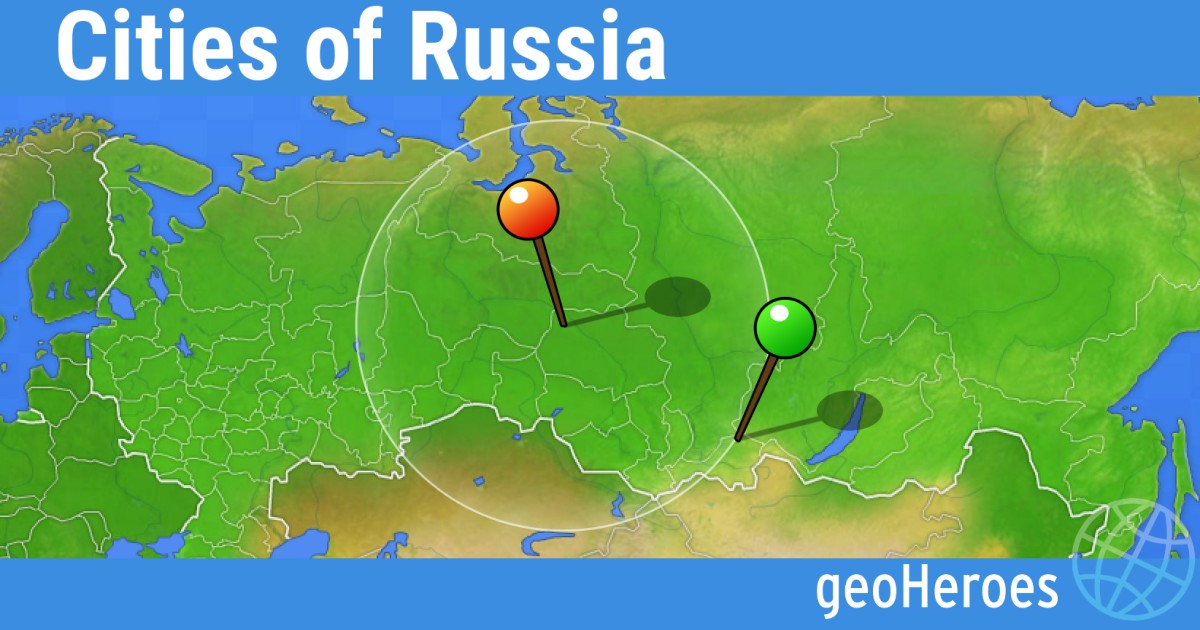Cities of Russia. Online free geography games
