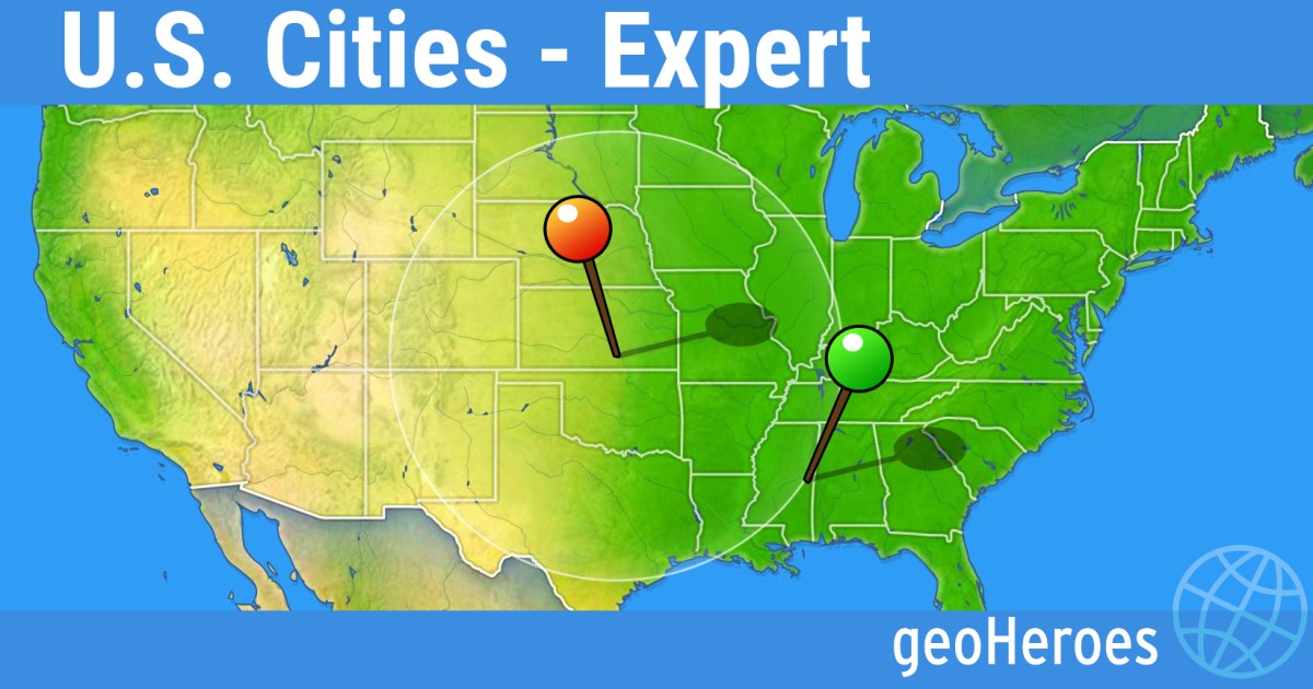 U.S. Cities: Expert Geography Challenge | GeoHeroes. Online free ...