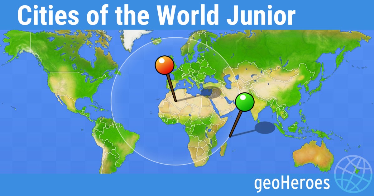 Cities of the World Junior. Online free geography games